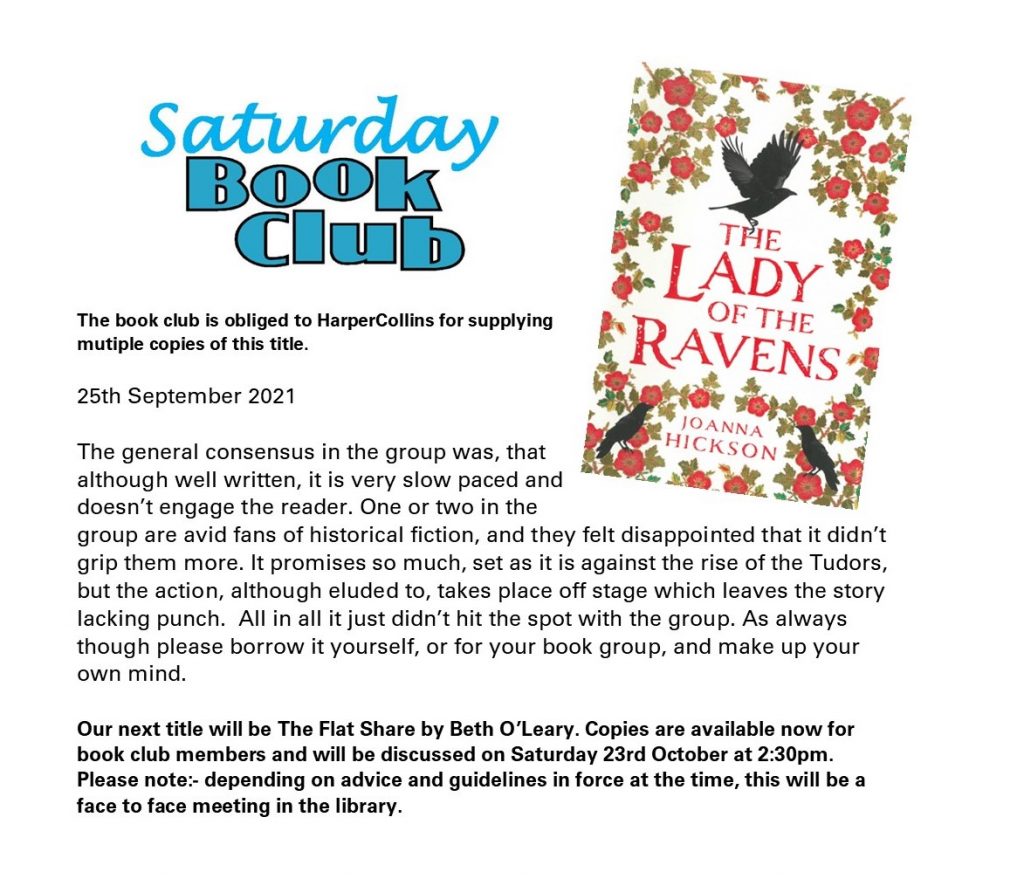 Recent Book Club Titles - Orkney Library & Archive