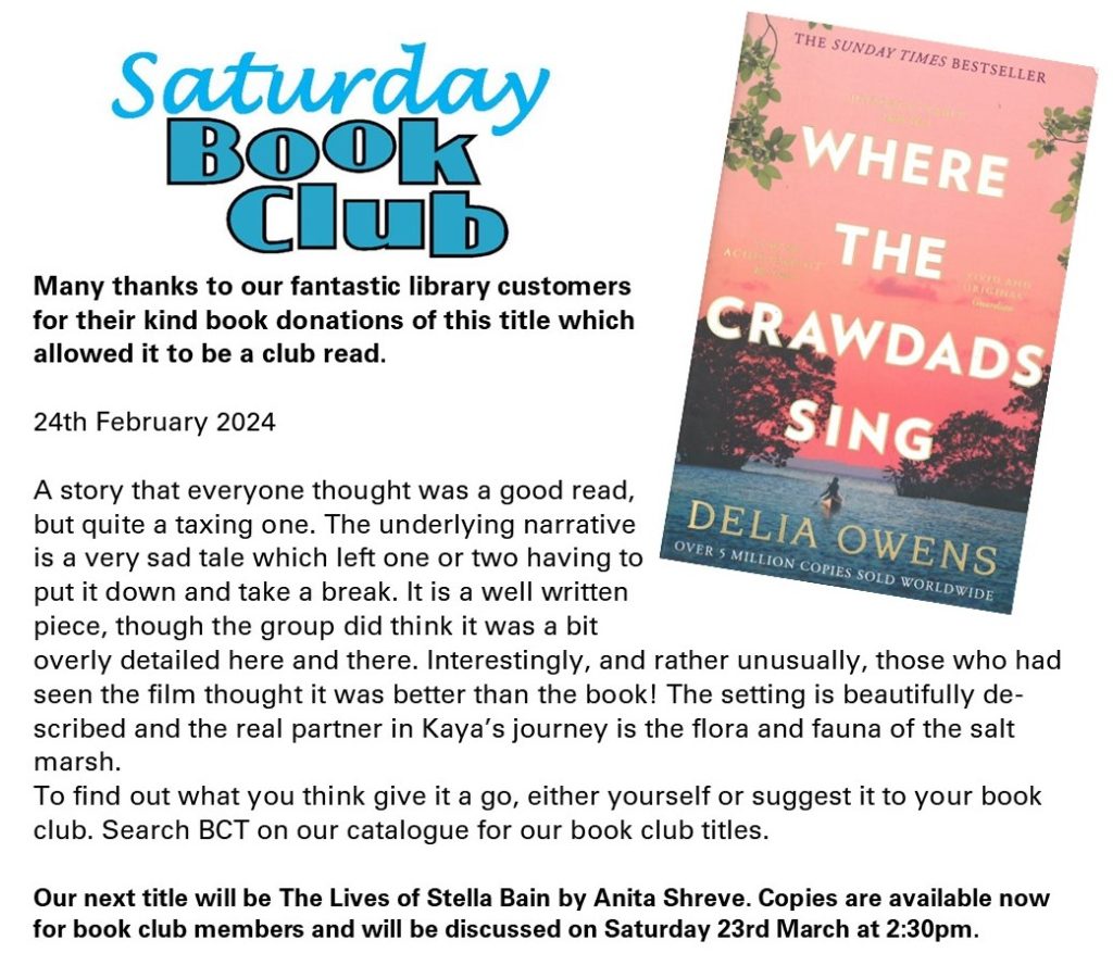 Recent Book Club Titles - Orkney Library & Archive